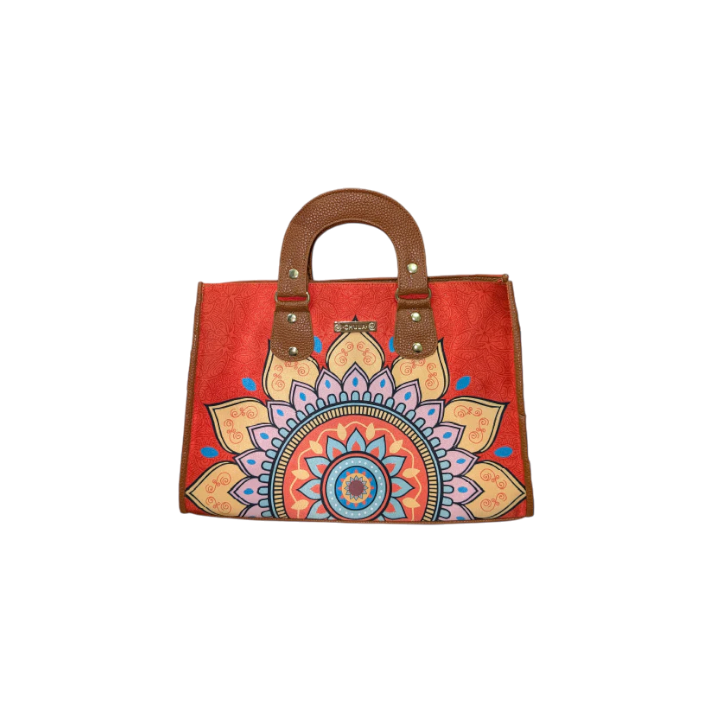 Canasta Mandala Naranja – Chula Tulum